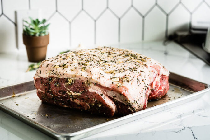 Easy Roast Pork Shoulder with Garlic and Herb Crust